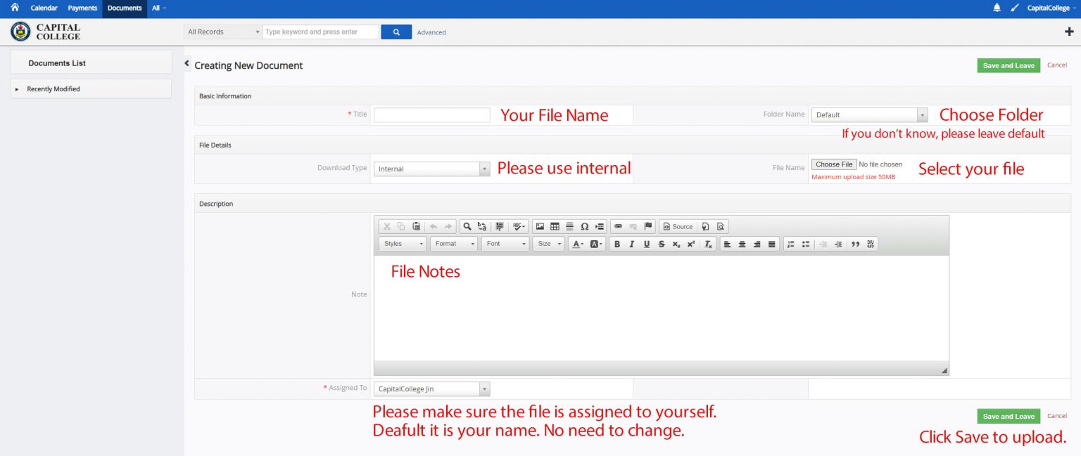 Student Portal Instructions - Capital College